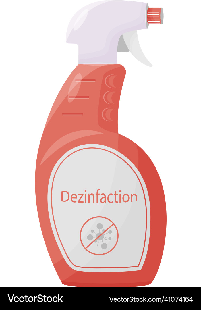 Disinfection product cartoon Royalty Free Vector Image