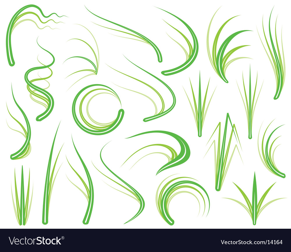 Grass elements Royalty Free Vector Image - VectorStock
