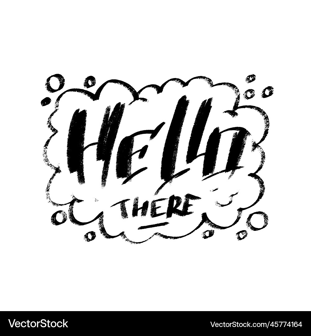 Hand drawn modern lettering cartoon style black Vector Image