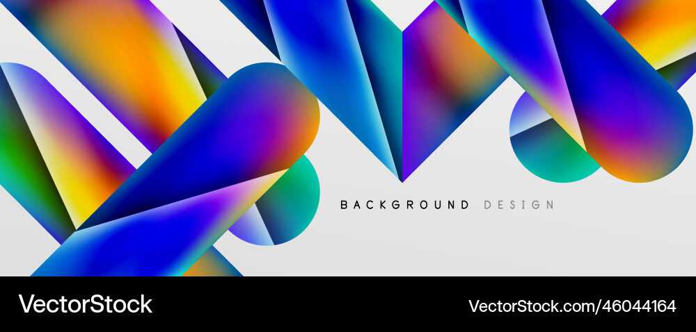 Triangle fluid color gradient abstract background Vector Image