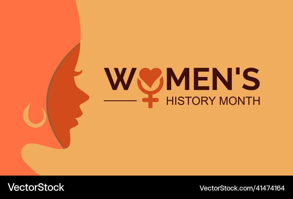 Womens history month template design for banner Vector Image
