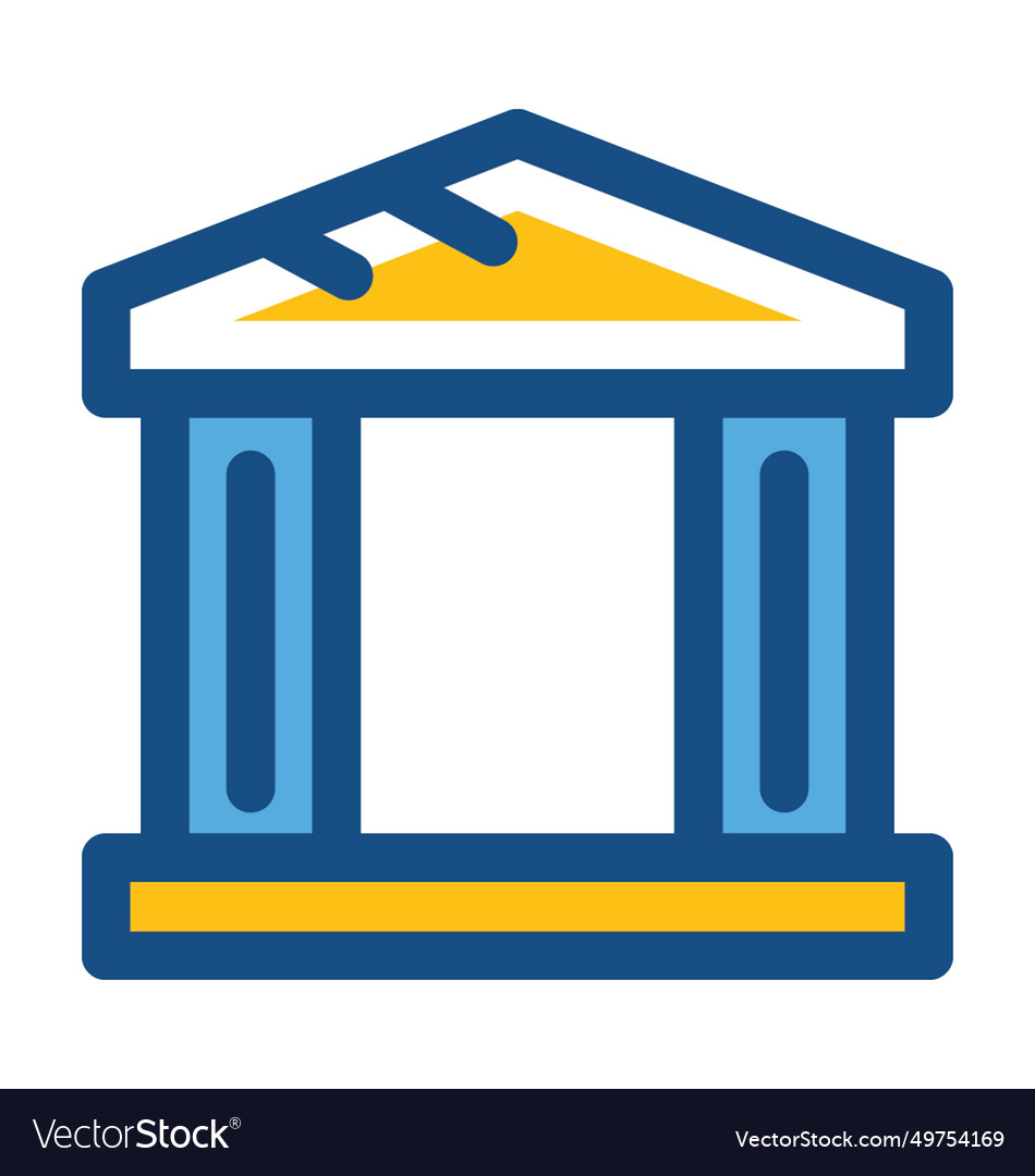Bank building flat icon design Royalty Free Vector Image Bank building flat icon design Royalty Free Vector Image
