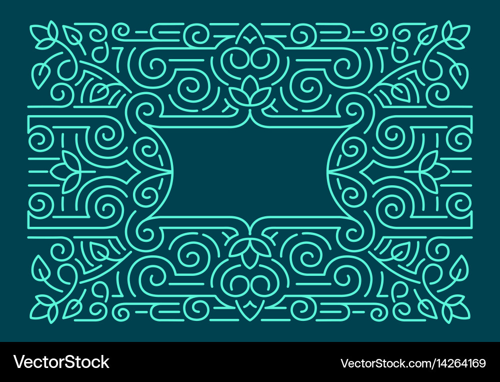 Linear frames design template Royalty Free Vector Image