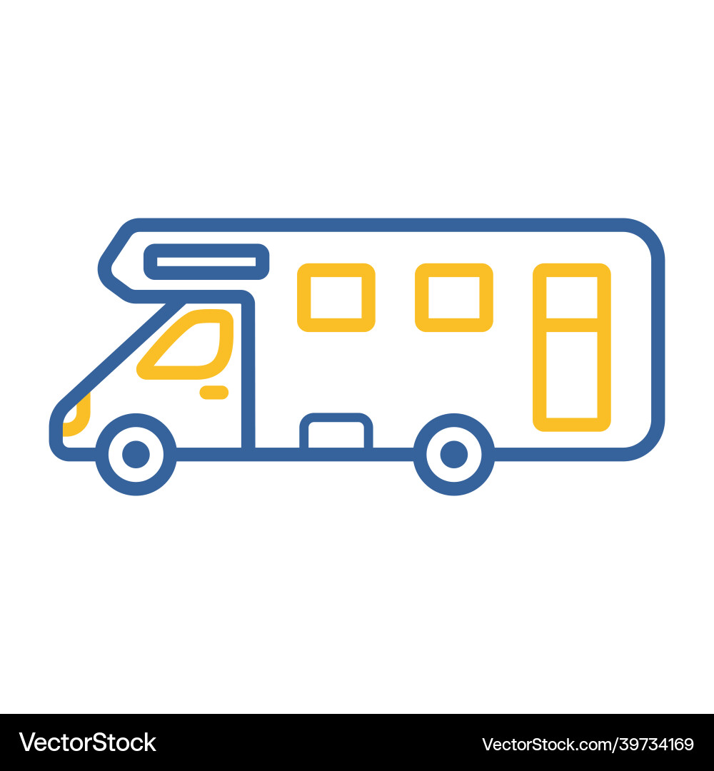 Mobile home motor caravan trailer vehicle Vector Image