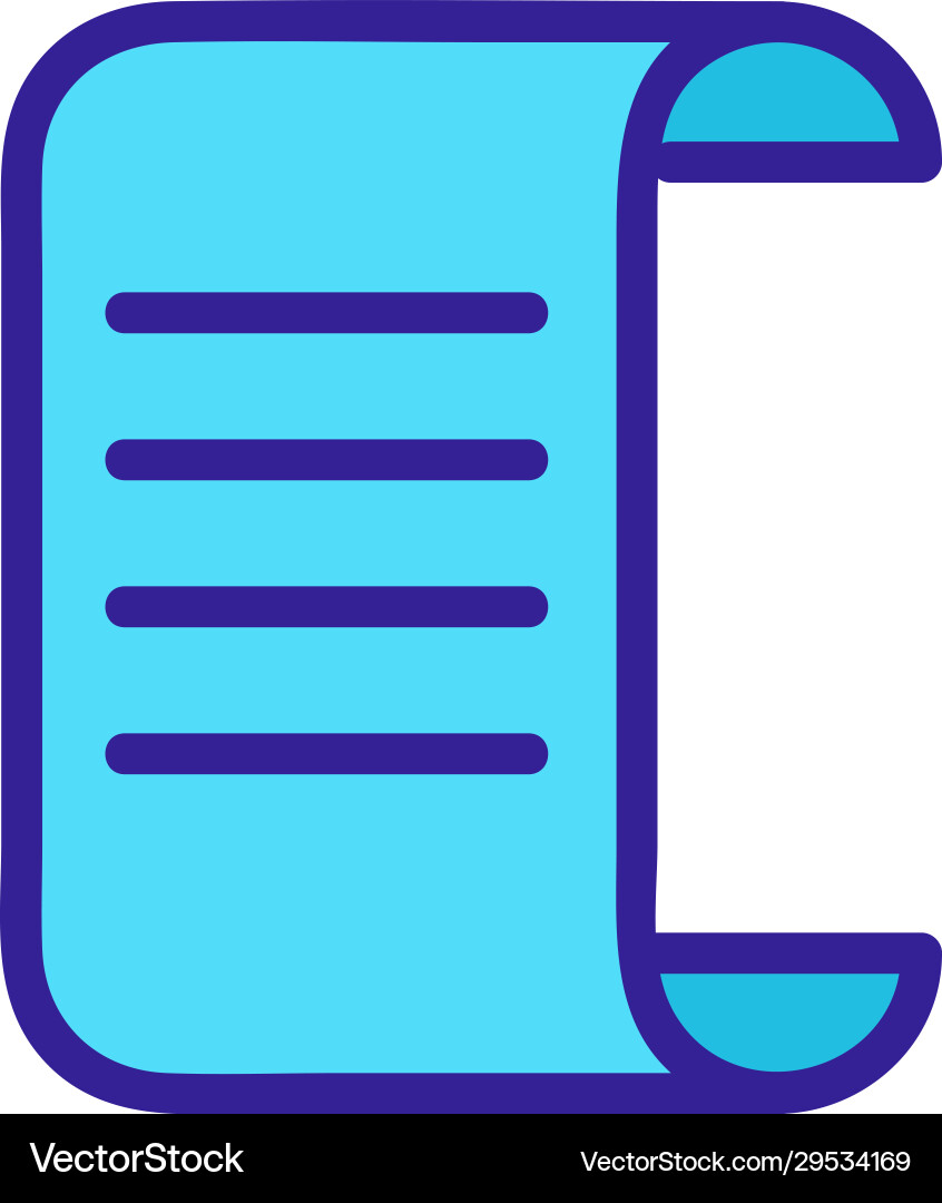 Parchment paper scroll icon isolated Royalty Free Vector