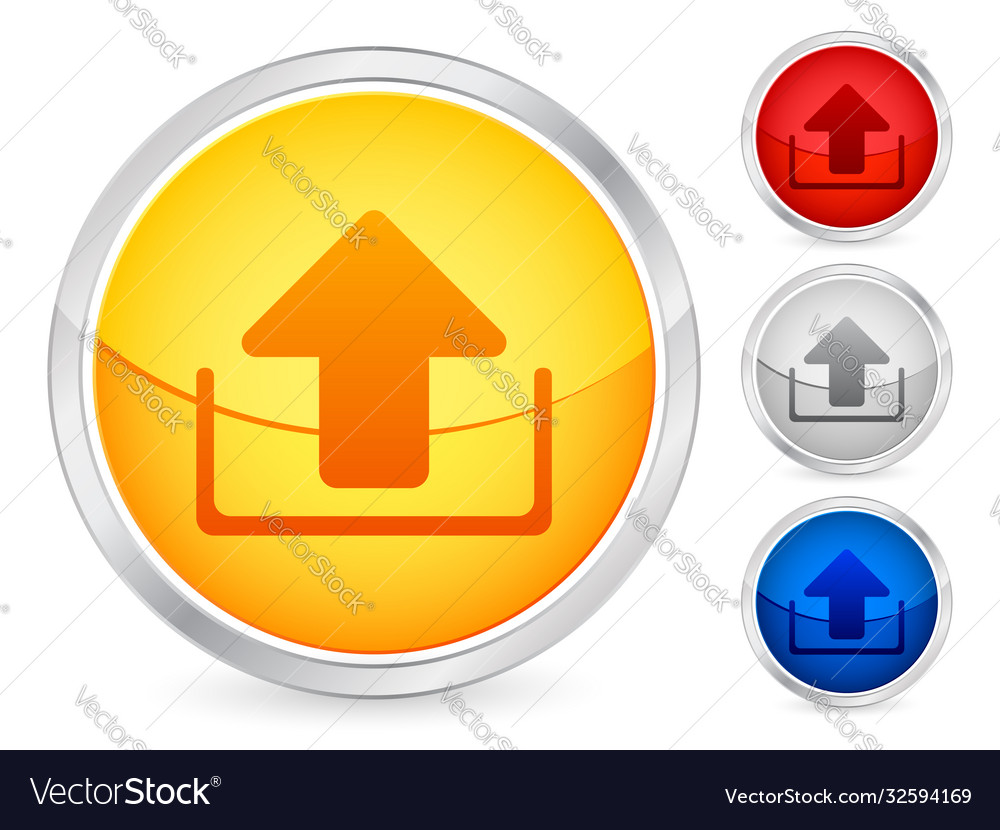 Upload button Royalty Free Vector Image - VectorStock