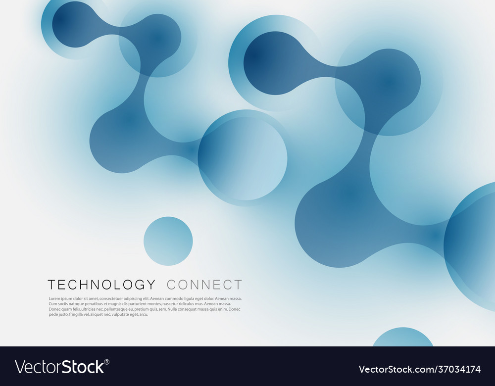 Abstract connection structure in technology style Vector Image
