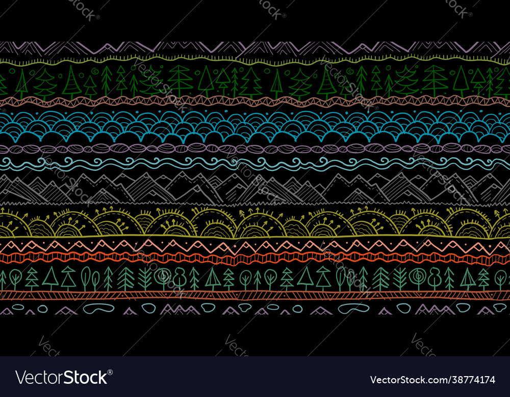 Abstract Nature Seamless Pattern For Your Design Vector Image