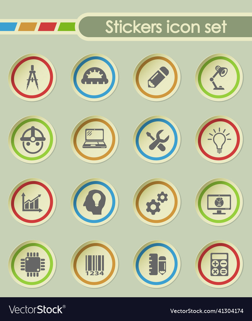 Engineering icon set Royalty Free Vector Image