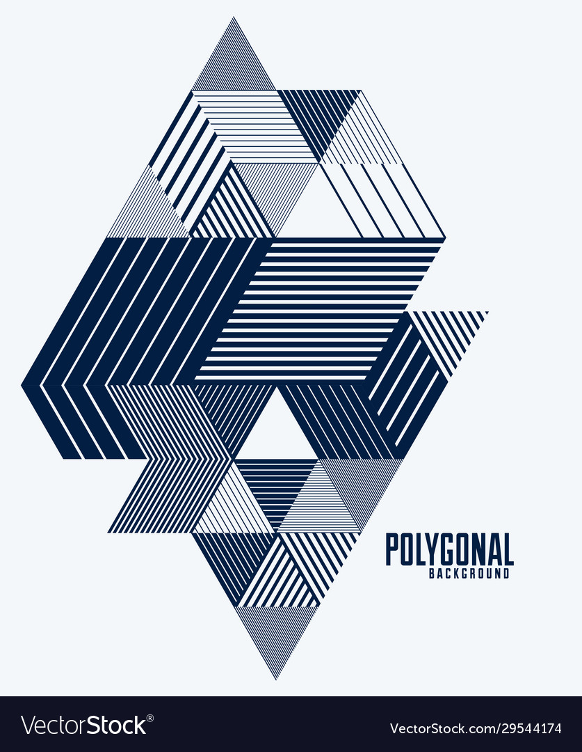 Linear striped abstract dimensional 3d background Vector Image