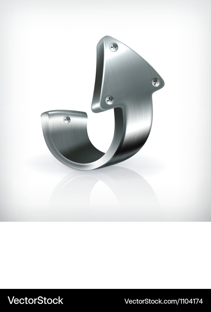 Metal up arrow Royalty Free Vector Image - VectorStock