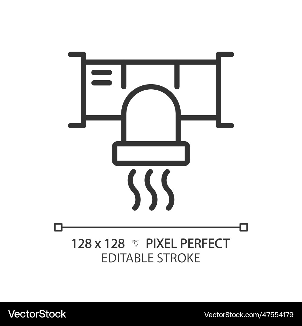 Air duct system linear icon Royalty Free Vector Image