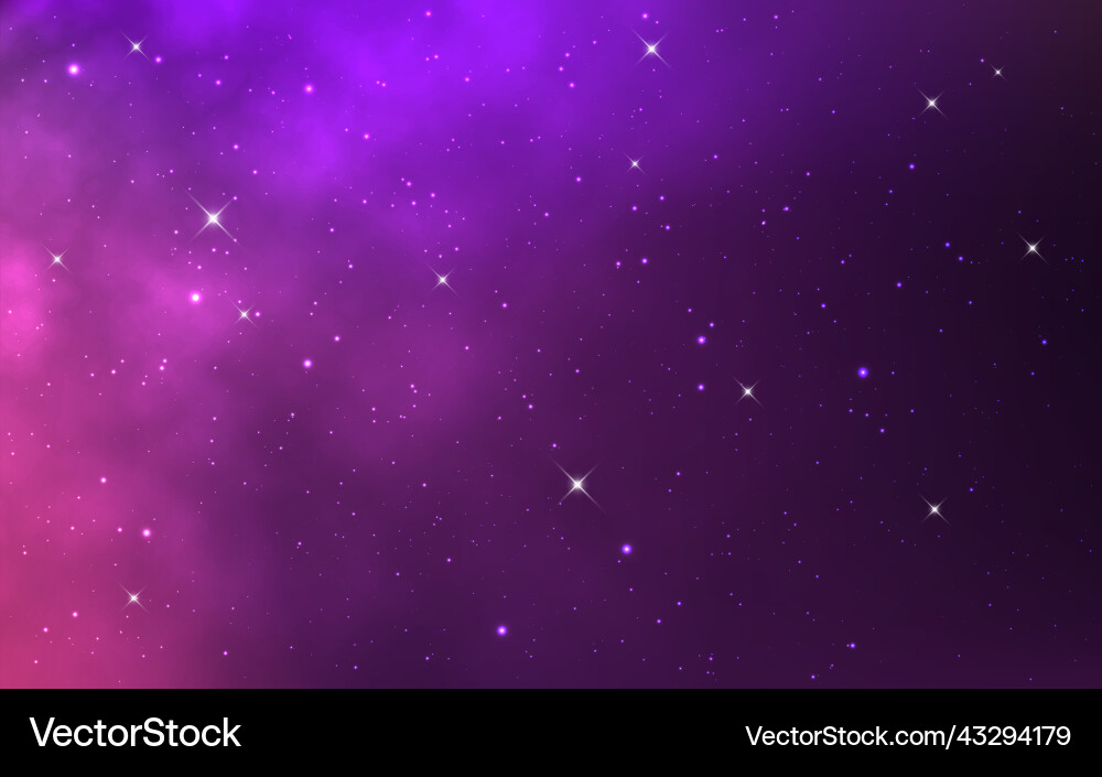 Space backdrop starry cosmos with constellations Vector Image
