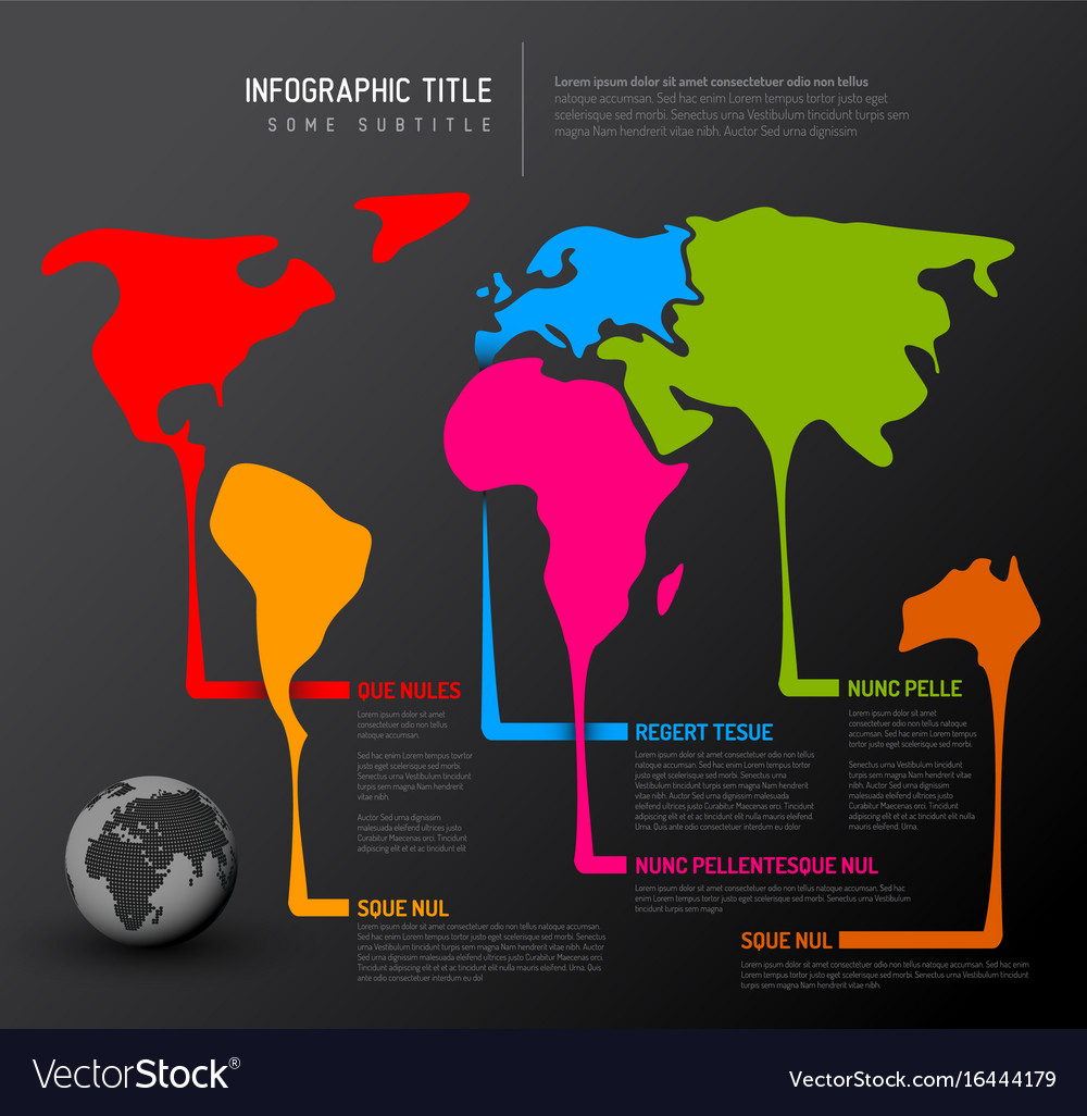 World map with pointer marks Royalty Free Vector Image
