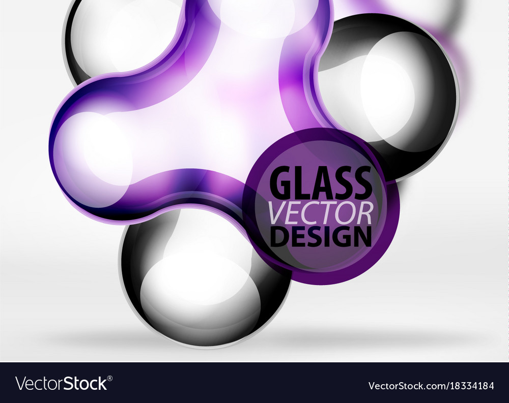 Digital techno bubble background template Vector Image