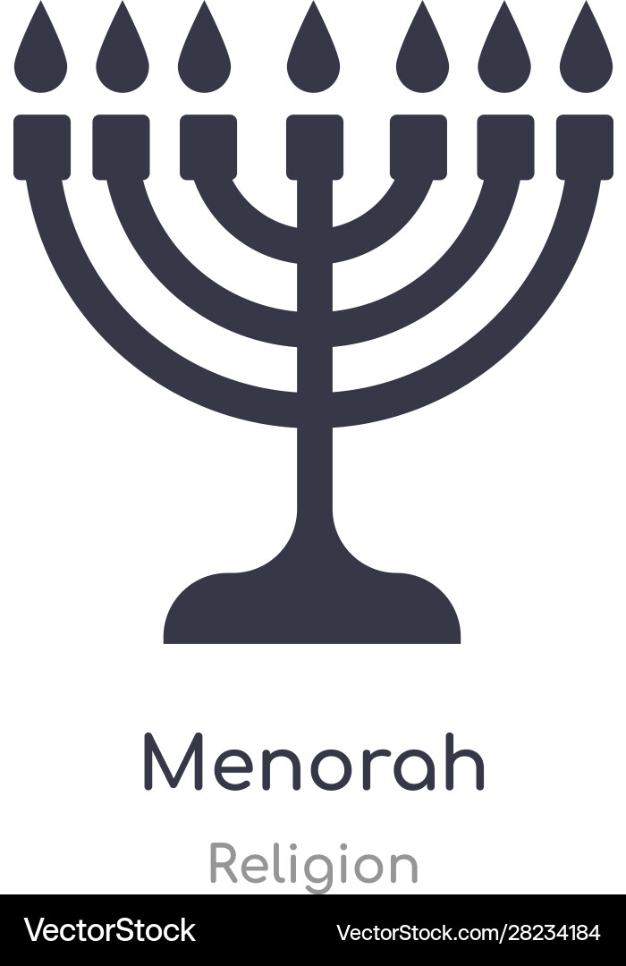Menorah icon isolated icon from religion Vector Image