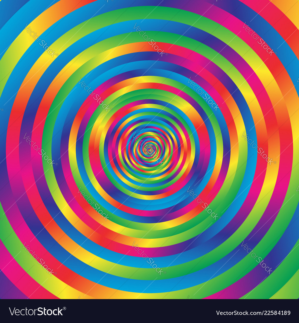 Concentric colorful spiral w random circles Vector Image Concentric colorful spiral w random circles Vector Image