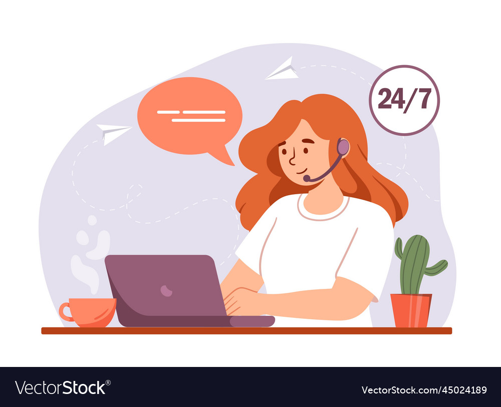 Online technical support Royalty Free Vector Image Online technical support Royalty Free Vector Image