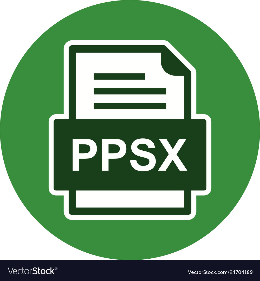 Ppsx file document icon Royalty Free Vector Image