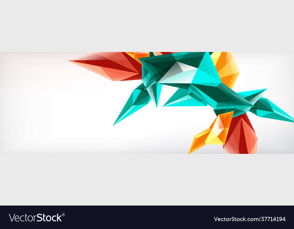 3d triangles and pyramids abstract Royalty Free Vector Image