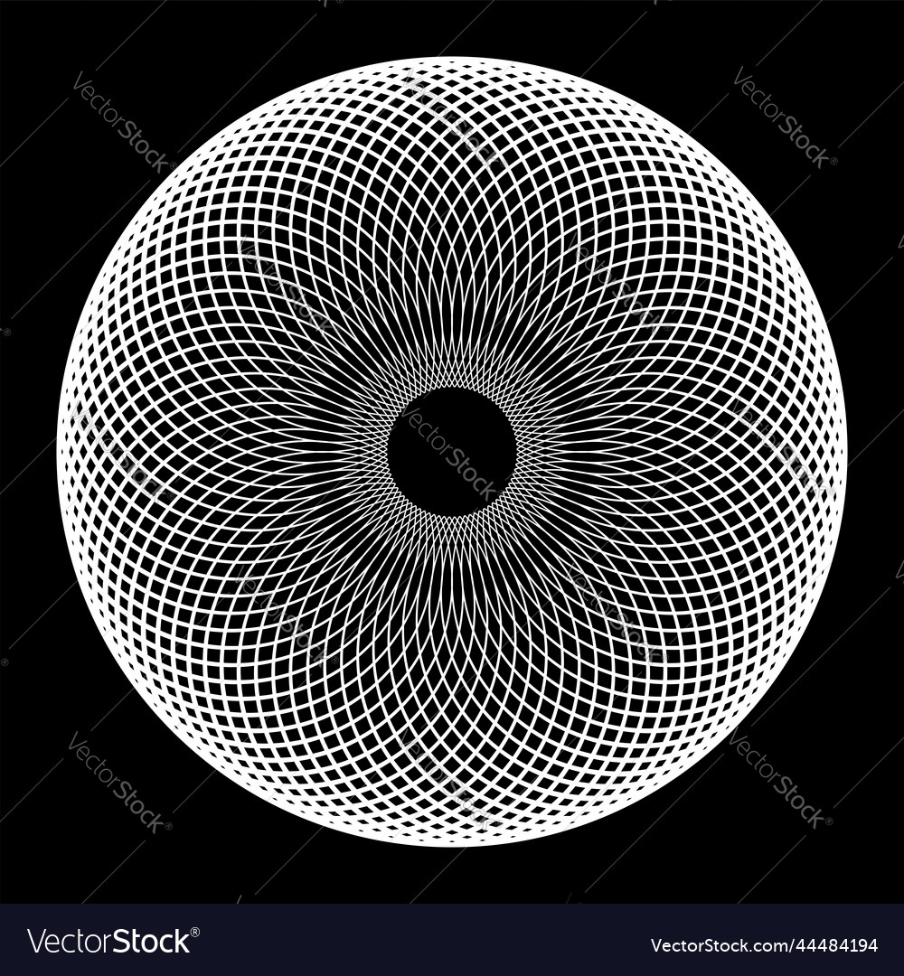 Abstract circle lines spirograph pattern round Vector Image