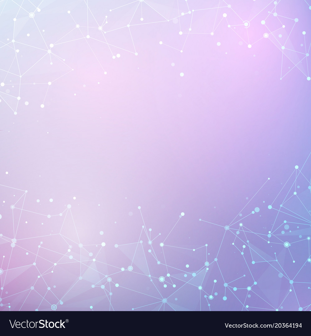 Abstract low poly technology background node Vector Image