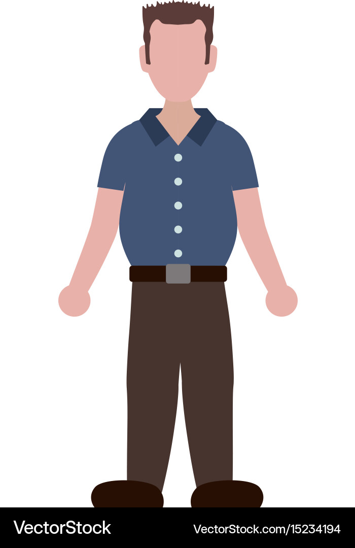 Faceless man adult Royalty Free Vector Image - VectorStock