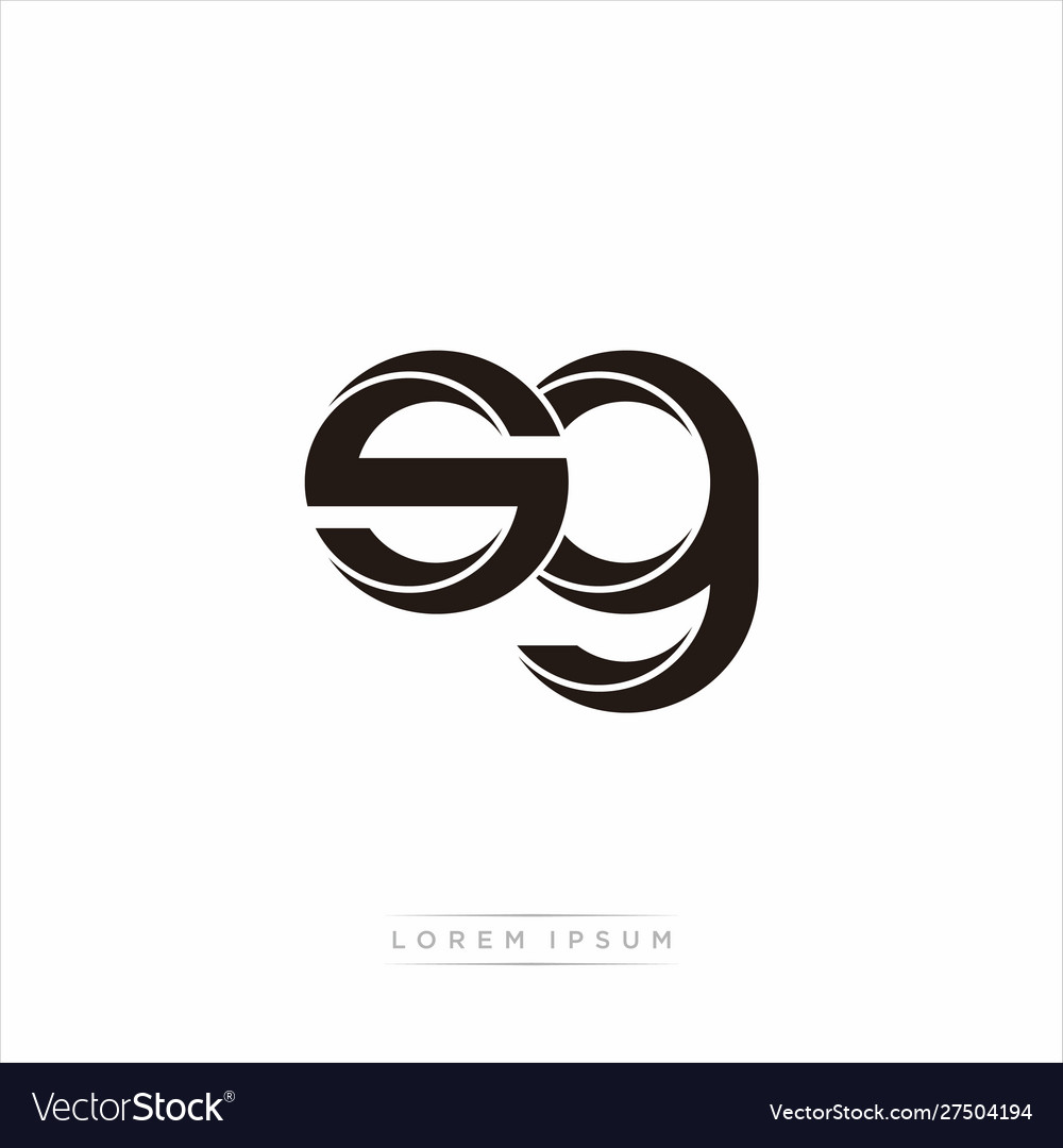 Sg initial letter split lowercase modern monogram Vector Image