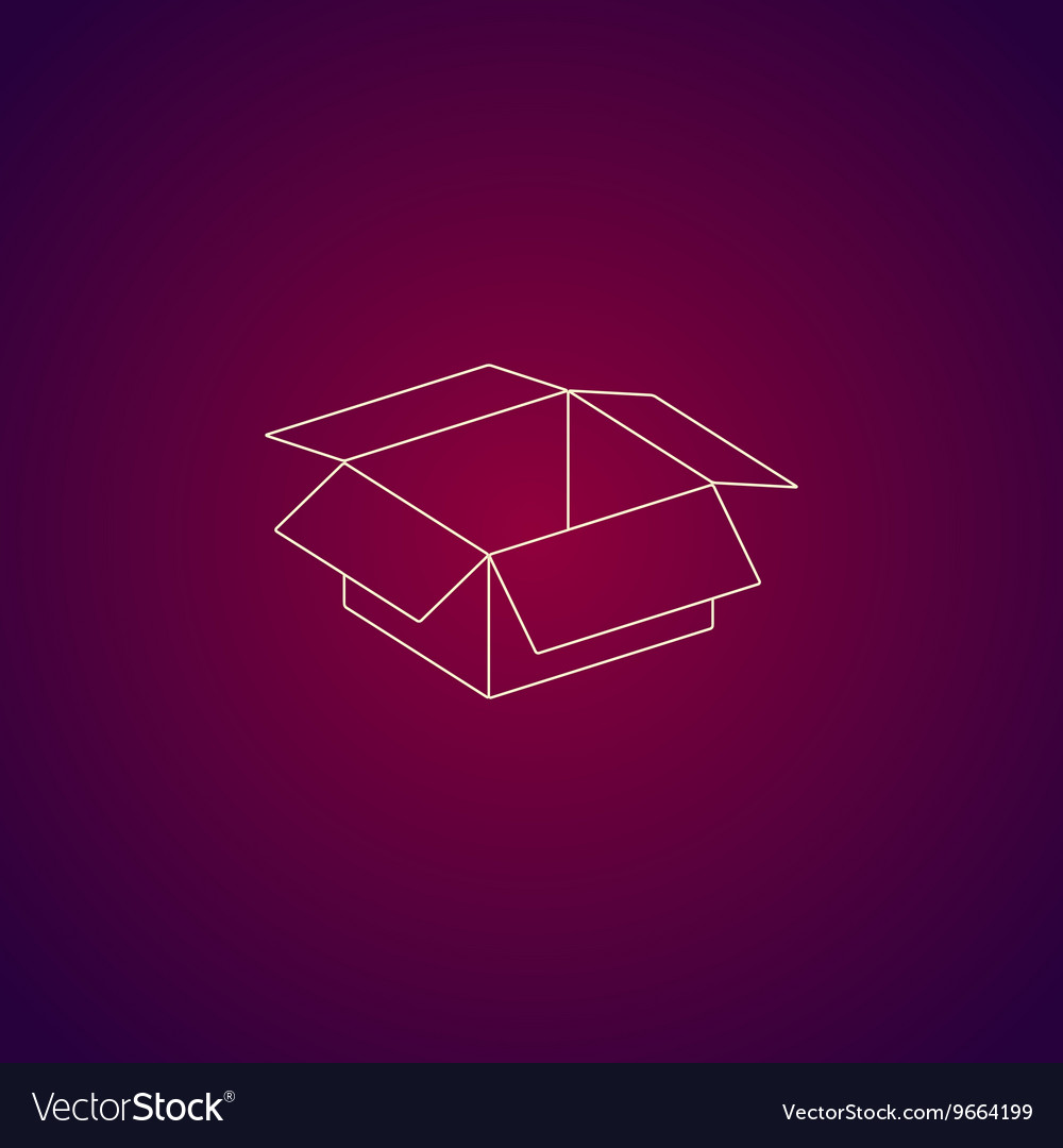 Box flat design style Royalty Free Vector Image