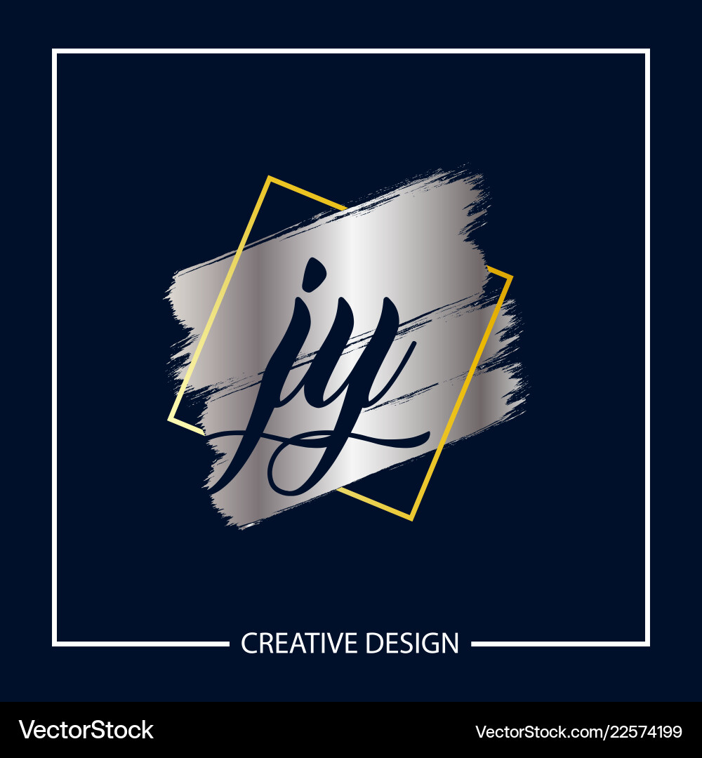 Initial letter jy logo template design Royalty Free Vector