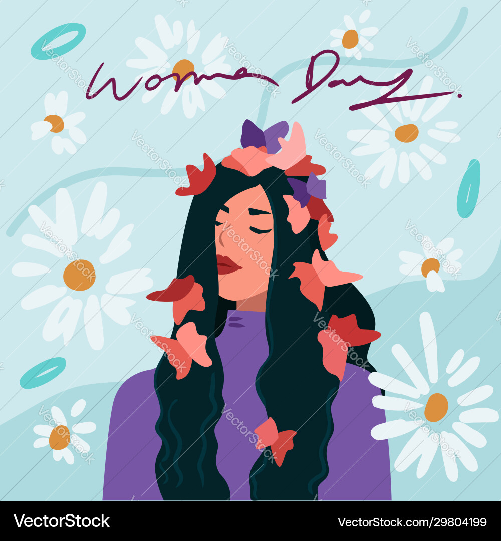 International Womens Day Happy Royalty Free Vector Image