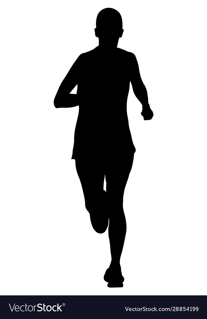 Running woman athlete marathon Royalty Free Vector Image