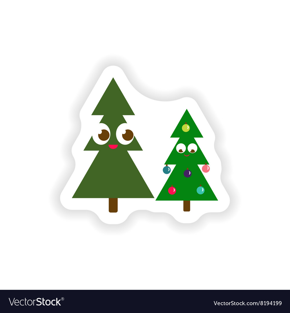 Stylish Paper Sticker On White Background Vector Image