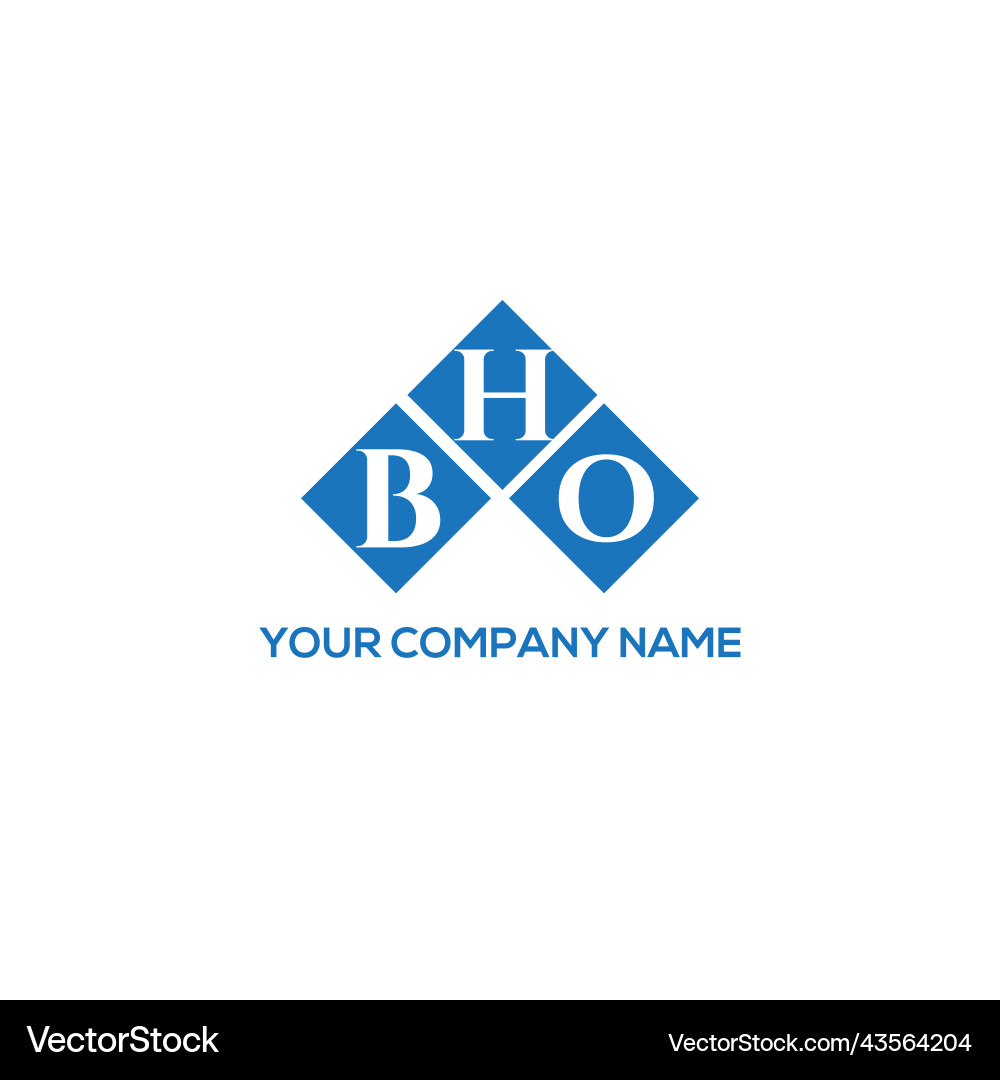 Bho letter logo design on white background Vector Image