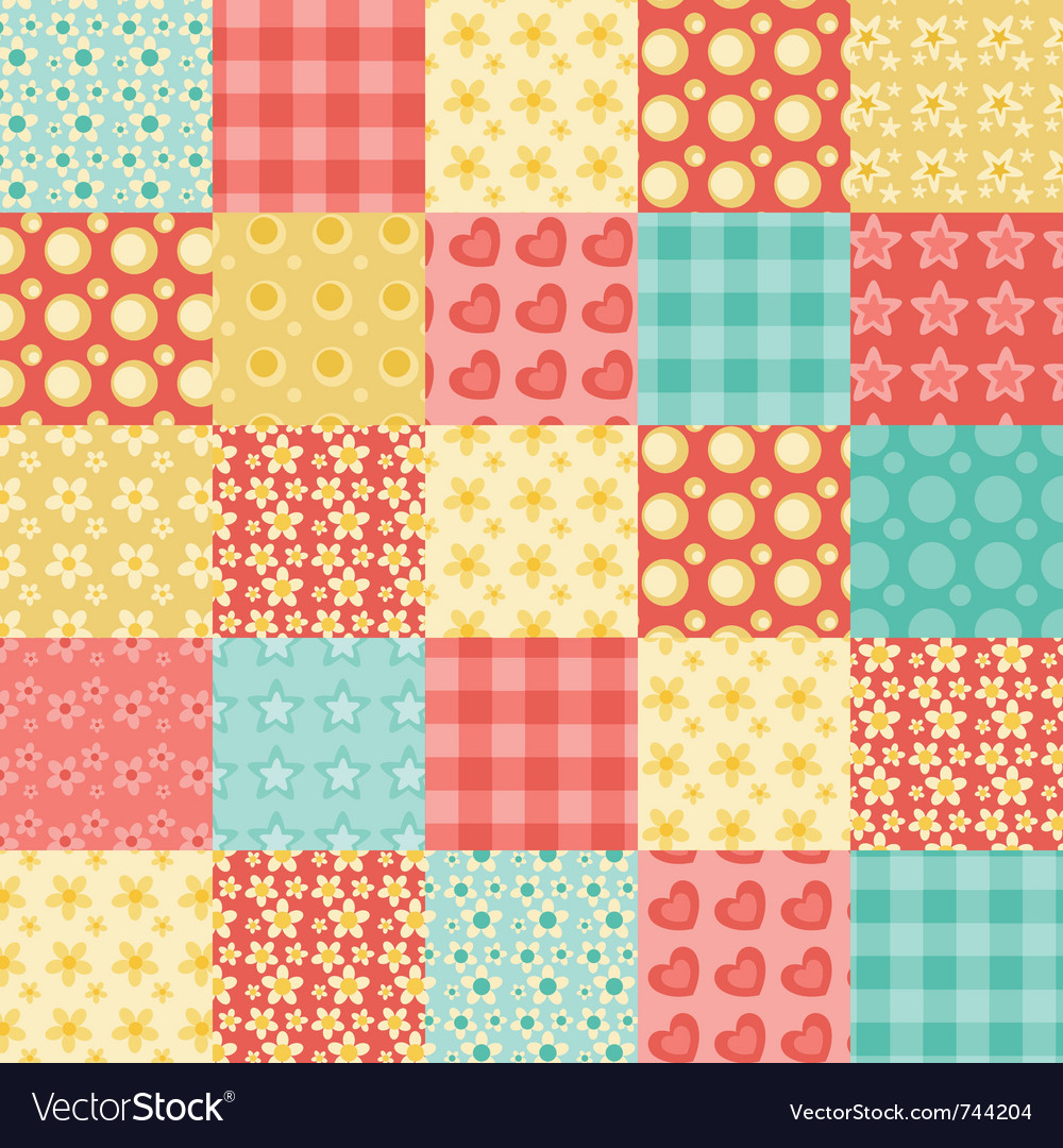 Seamless Patchwork Pattern Royalty Free Vector Image