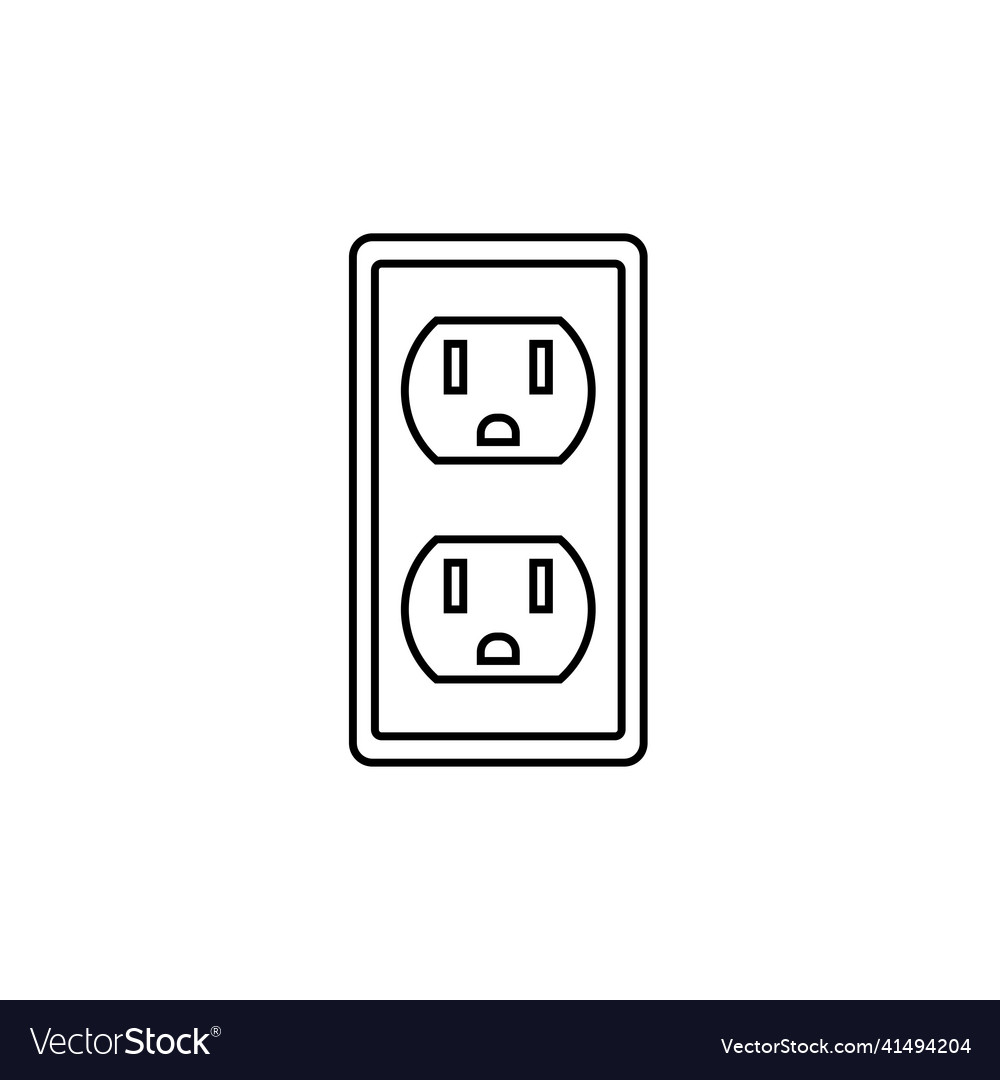 Socket concept line icon linear concept Royalty Free Vector