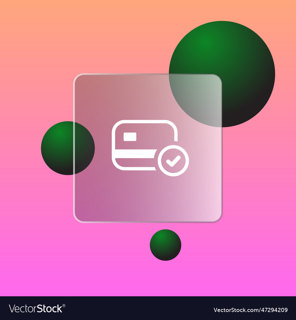 Bank card user interface glassmorphism concept Vector Image Bank card user interface glassmorphism concept Vector Image