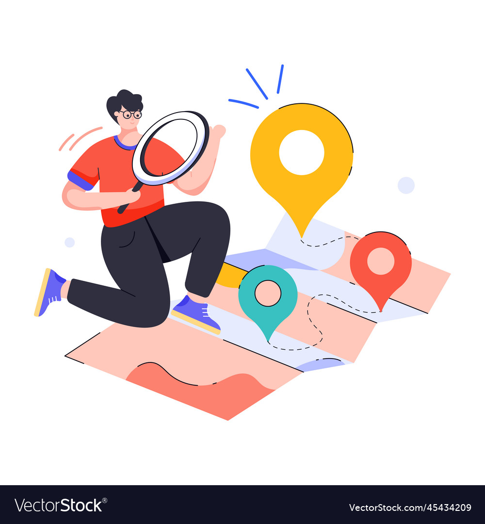 Map navigation Royalty Free Vector Image - VectorStock