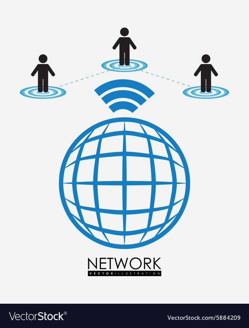 Network design Royalty Free Vector Image - VectorStock