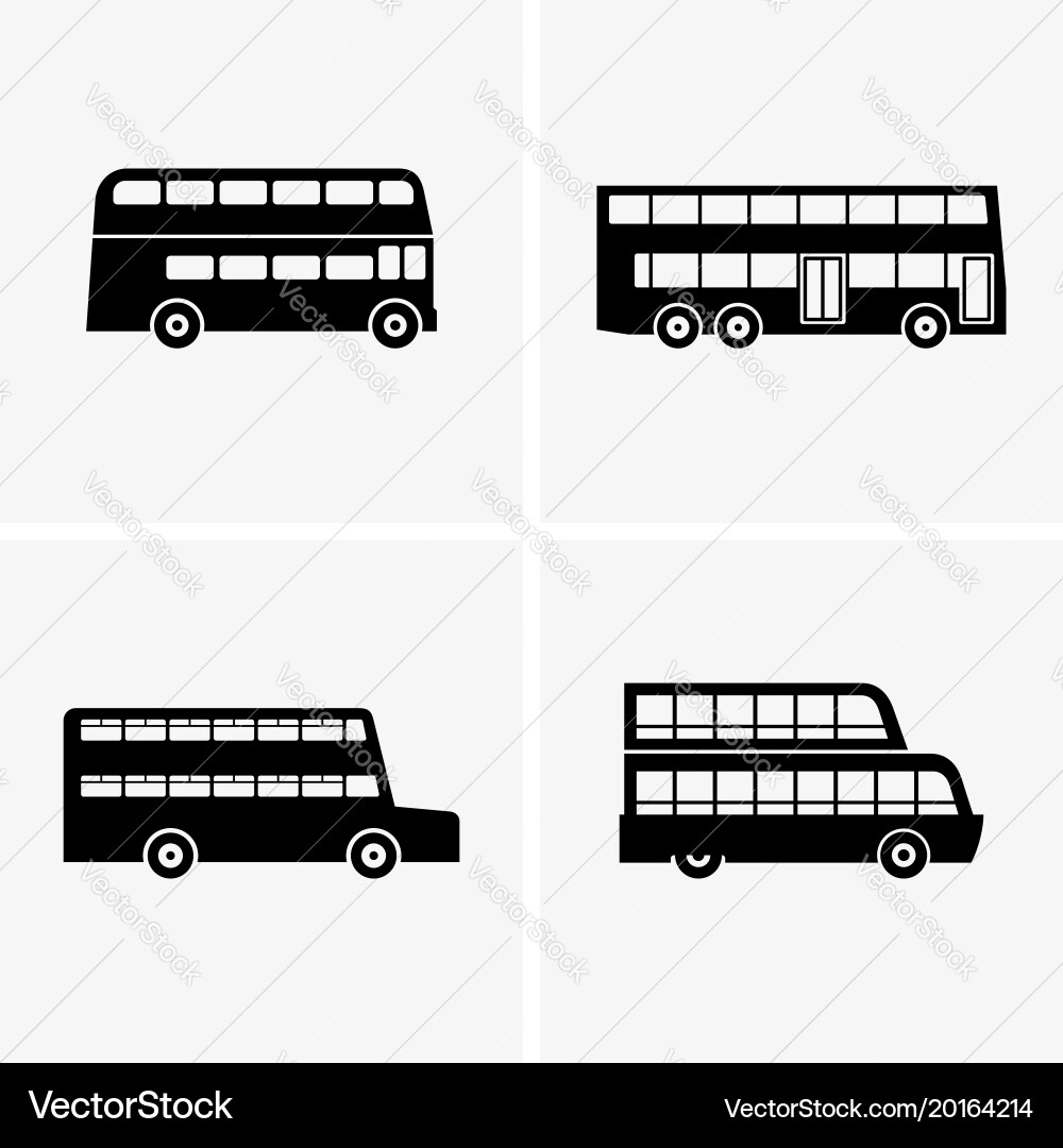 Double decker bus Royalty Free Vector Image - VectorStock
