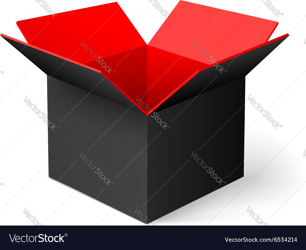 Opened box Royalty Free Vector Image - VectorStock