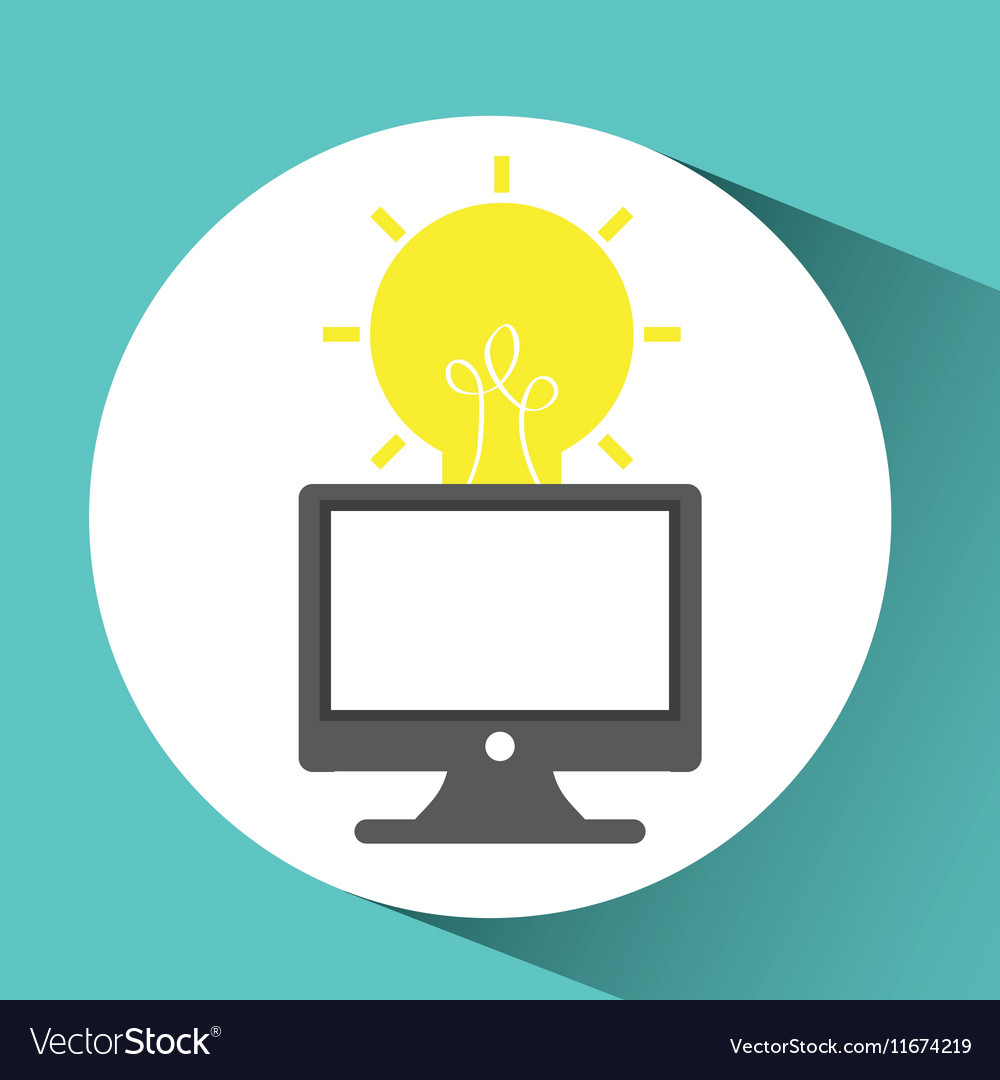 Computer network desktop creativity Royalty Free Vector
