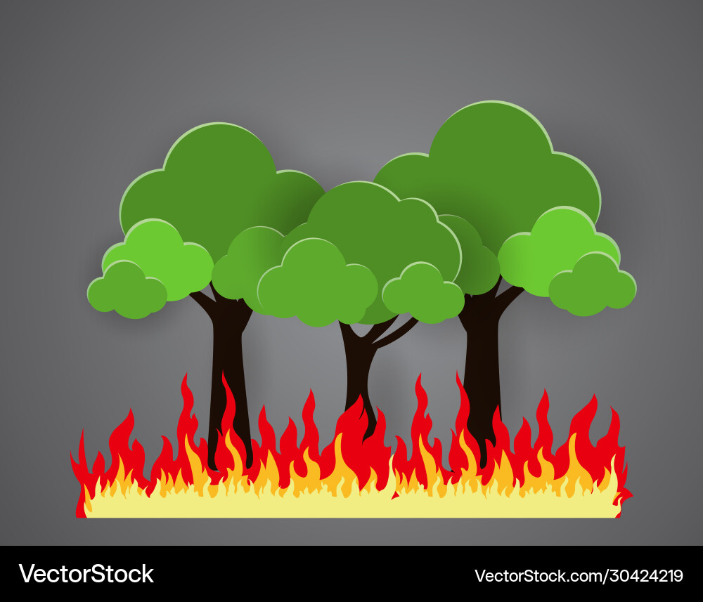 Forest fires wildfire Royalty Free Vector Image