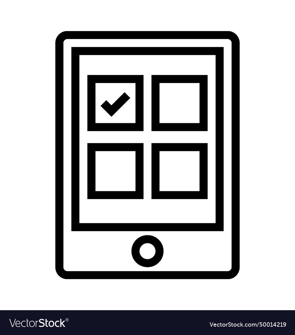 Mobile wireframe icon Royalty Free Vector Image