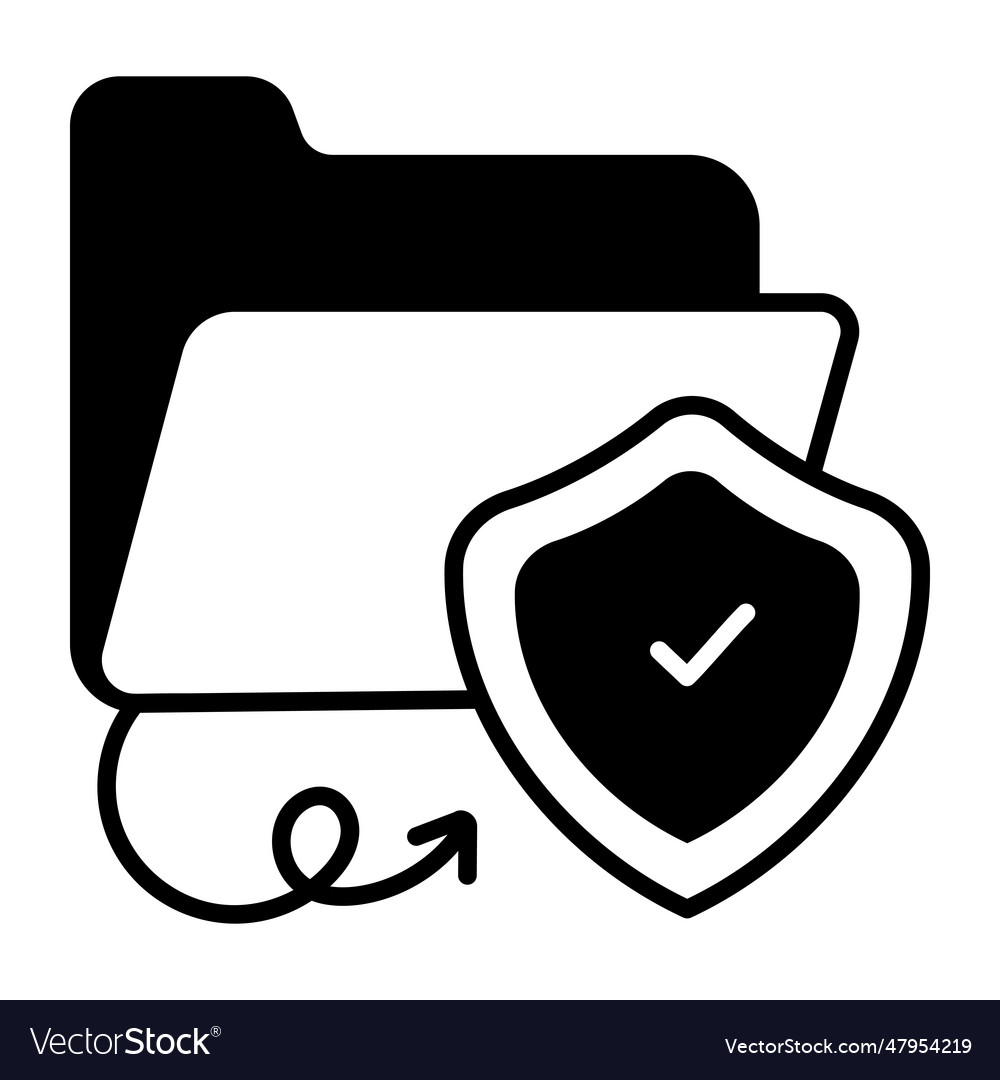 Secure folder Royalty Free Vector Image - VectorStock