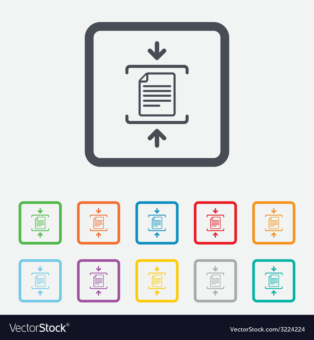 Archive file icon Compressed zipped file Vector Image