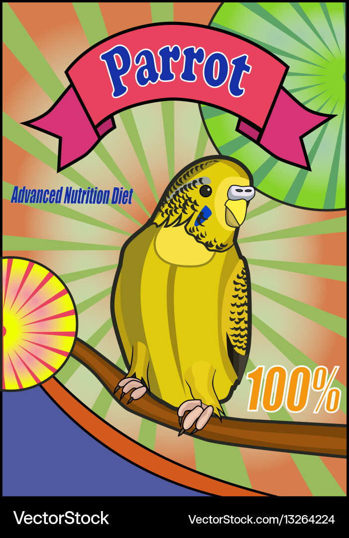 Banner food for parrots Royalty Free Vector Image