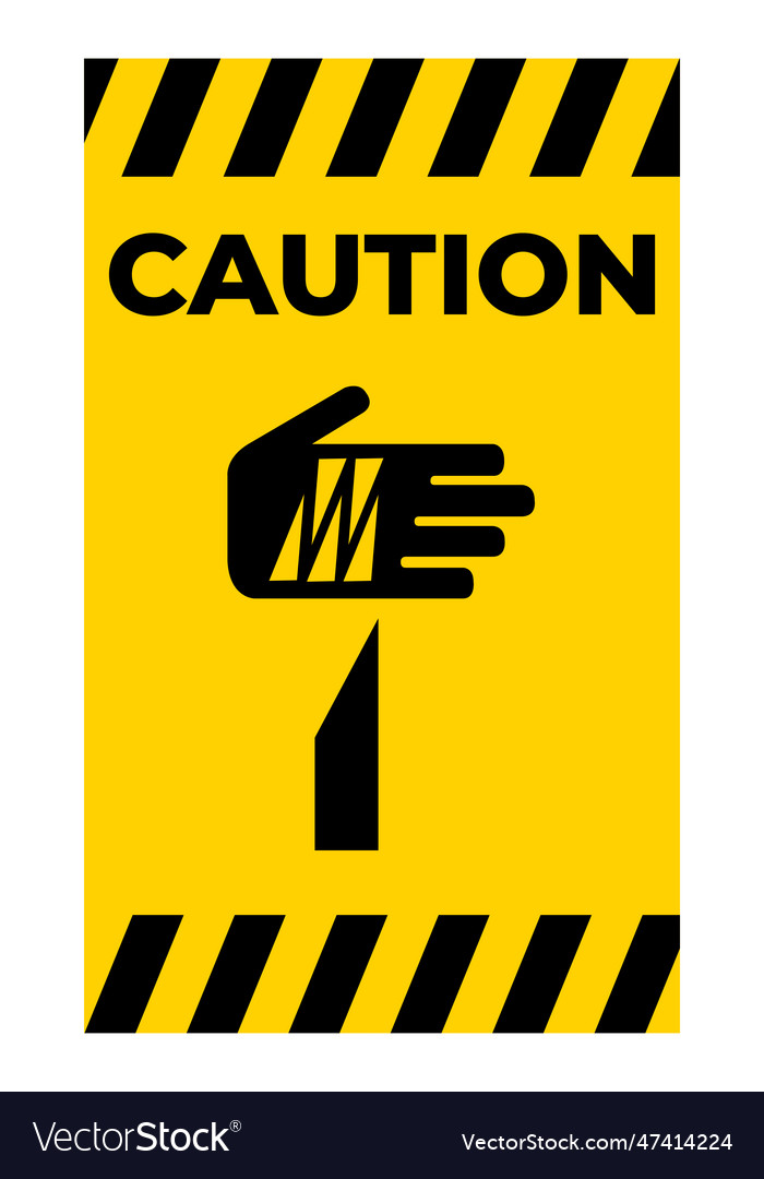 Beware sharp elements symbol isolate on white Vector Image
