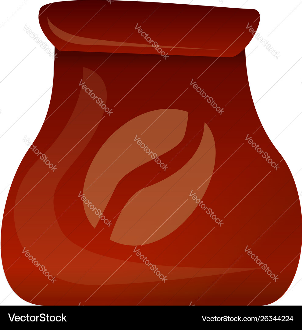 Coffee package icon cartoon style Royalty Free Vector Image