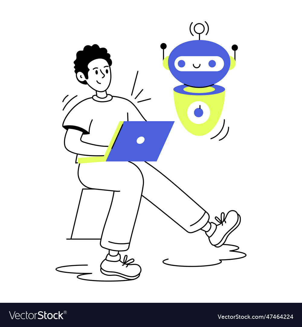 Robot software Royalty Free Vector Image - VectorStock